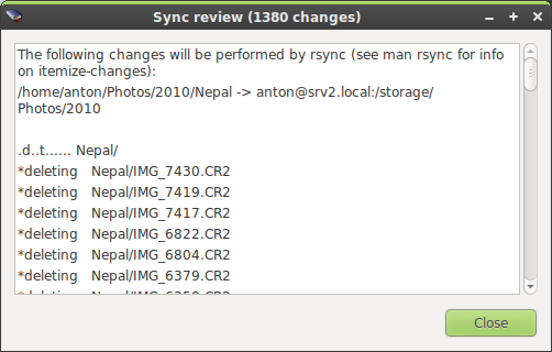 Tech blog of Anton Keks: Simple Rsync GUI: easy backups from Nautilus