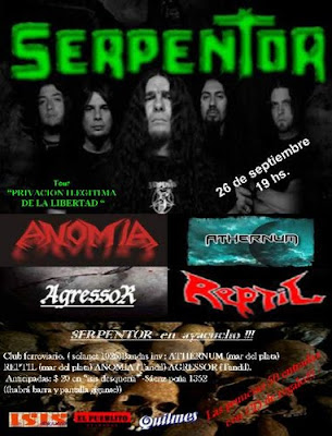 Armada MetallicA: SERPENTOR: Proximos Shows y Nuevo disco