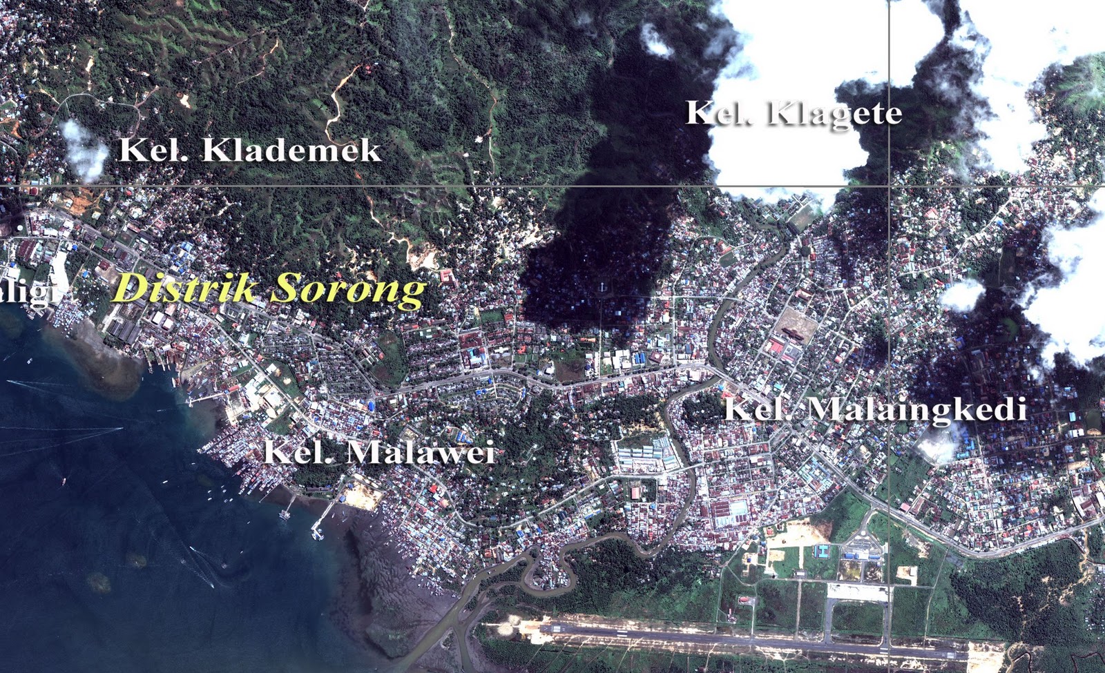 Izul Ikhlazul Blog: KOTA SORONG DARI SATELIT
