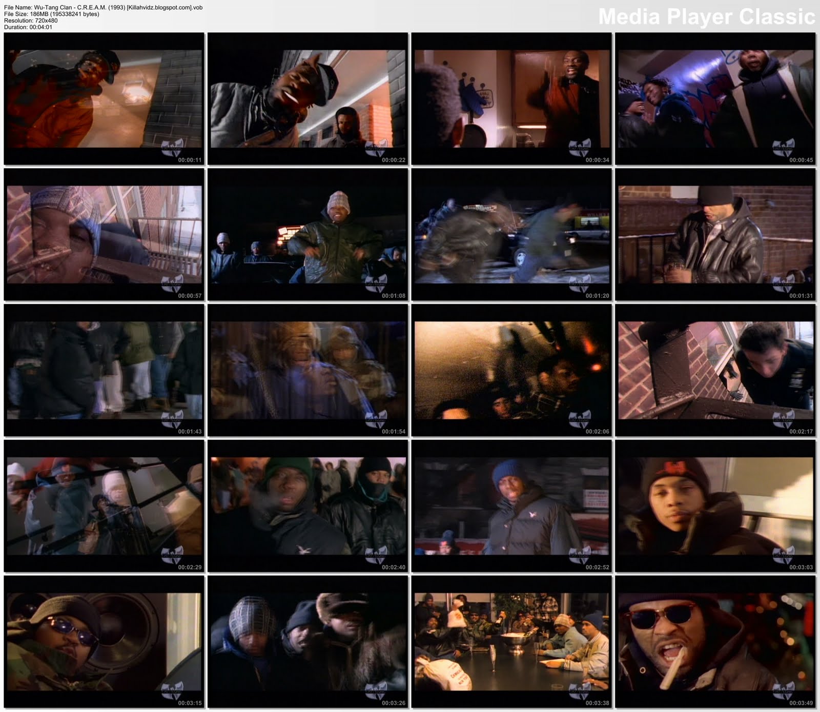 Rap Adicto Wu Tang Clan C R E A M 1993 Video