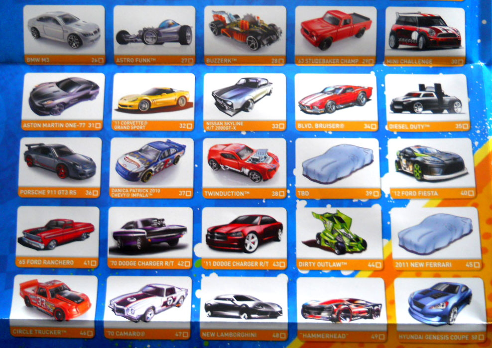 Marc's Collections: HotWheels 2011 Actual complete Posters