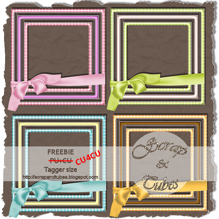 Freebie - Girly Frames Style (CU4CU) | Scrap and Tubes Designs