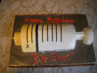 Dessert The Table: Big Shot Birthday. Syringe Cake
