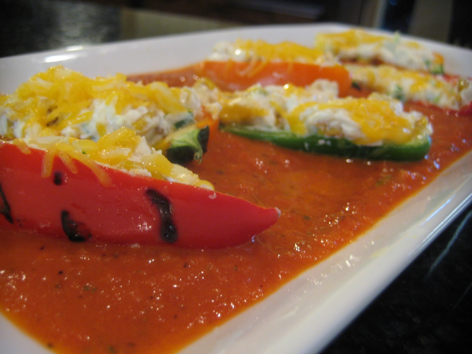 Deliciously Stylish: Grilled Stuffed Tri- Color Peppers with Grilled ...