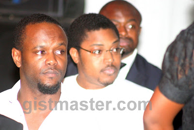 Paddy Adenuga and his bodyguards