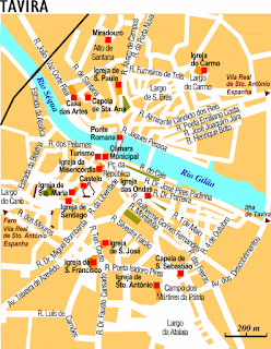 Tavira: Mapa da Cidade de Tavira