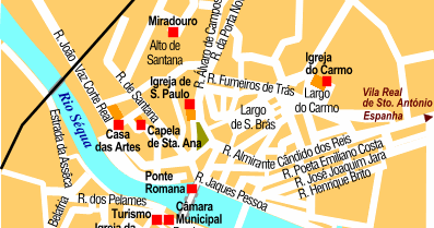 Tavira: Mapa da Cidade de Tavira