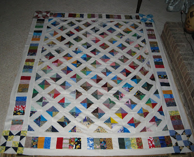 OLD FASHIONED QUILTS: FINISHED INDIAN HATCHET QUILT TOP