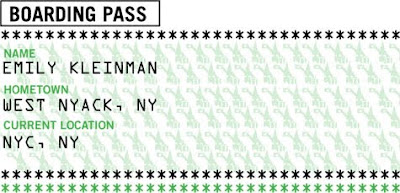 Boarding Pass – Emily Kleinman | Prêt à Voyager