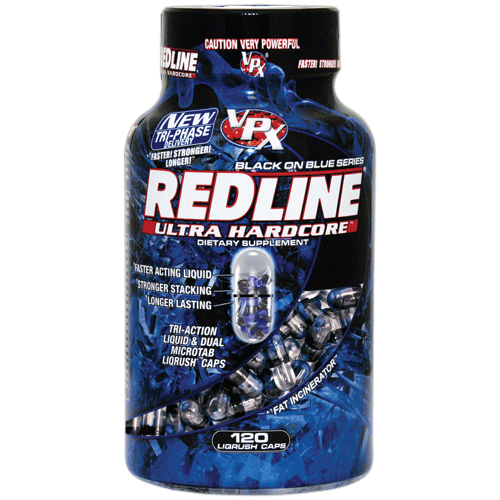 X-PLODEMUSCLE SUPLEMENTOS NUTRICIONAIS: REDLINE ULTRA HARDCORE 120 CAPS.