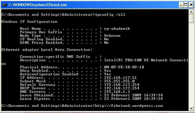 Teknik Informatika: Pengertian dan Perintah dalam Command Prompt