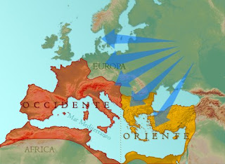 historia: mapas de las invasiones germanas