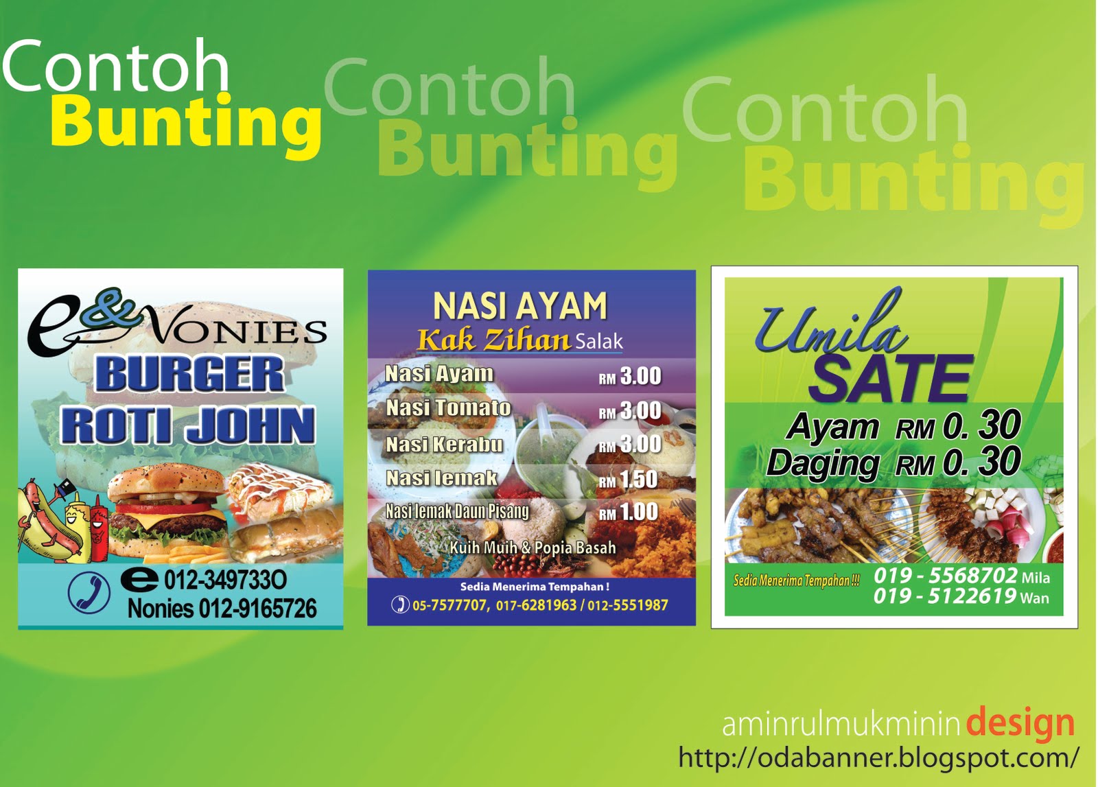 aminrulmukminin design: Contoh BUNTING