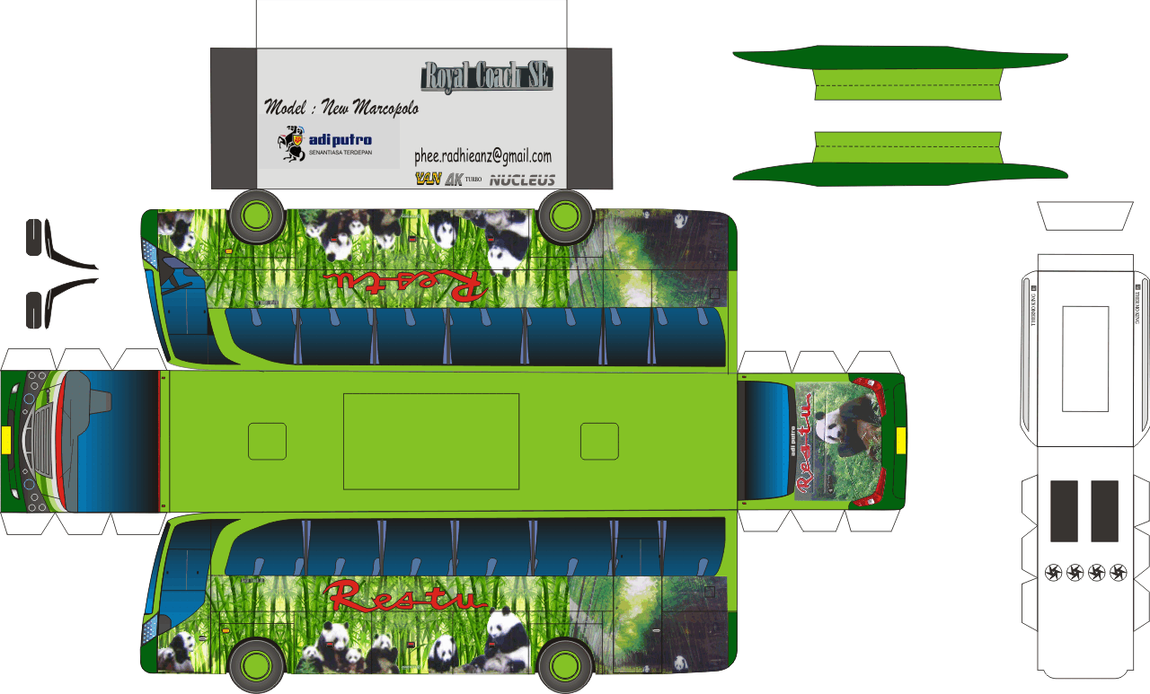 Yan's post: papercraft bus