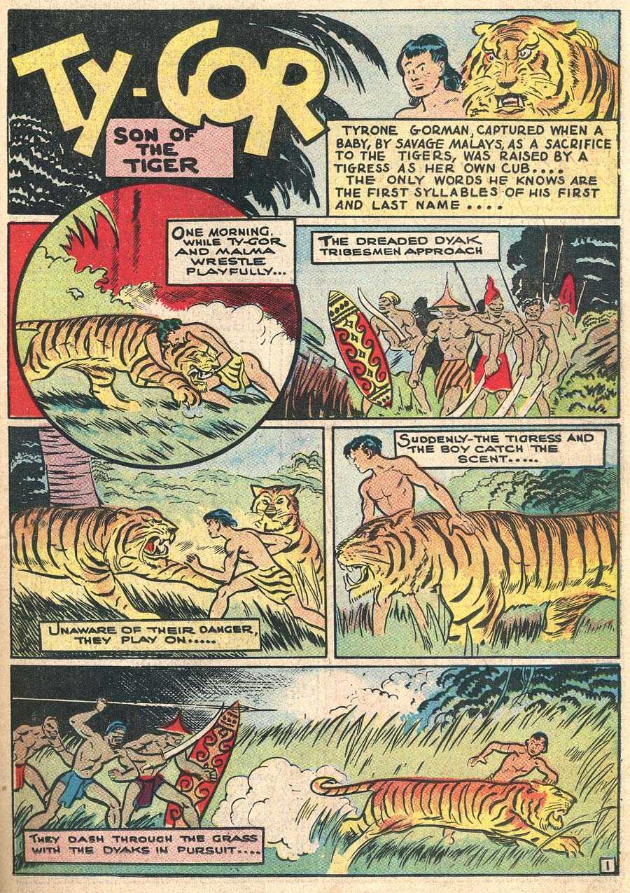 The Comic Book Catacombs: Ty-Gor, Son of the Tiger in "Captured by the ...
