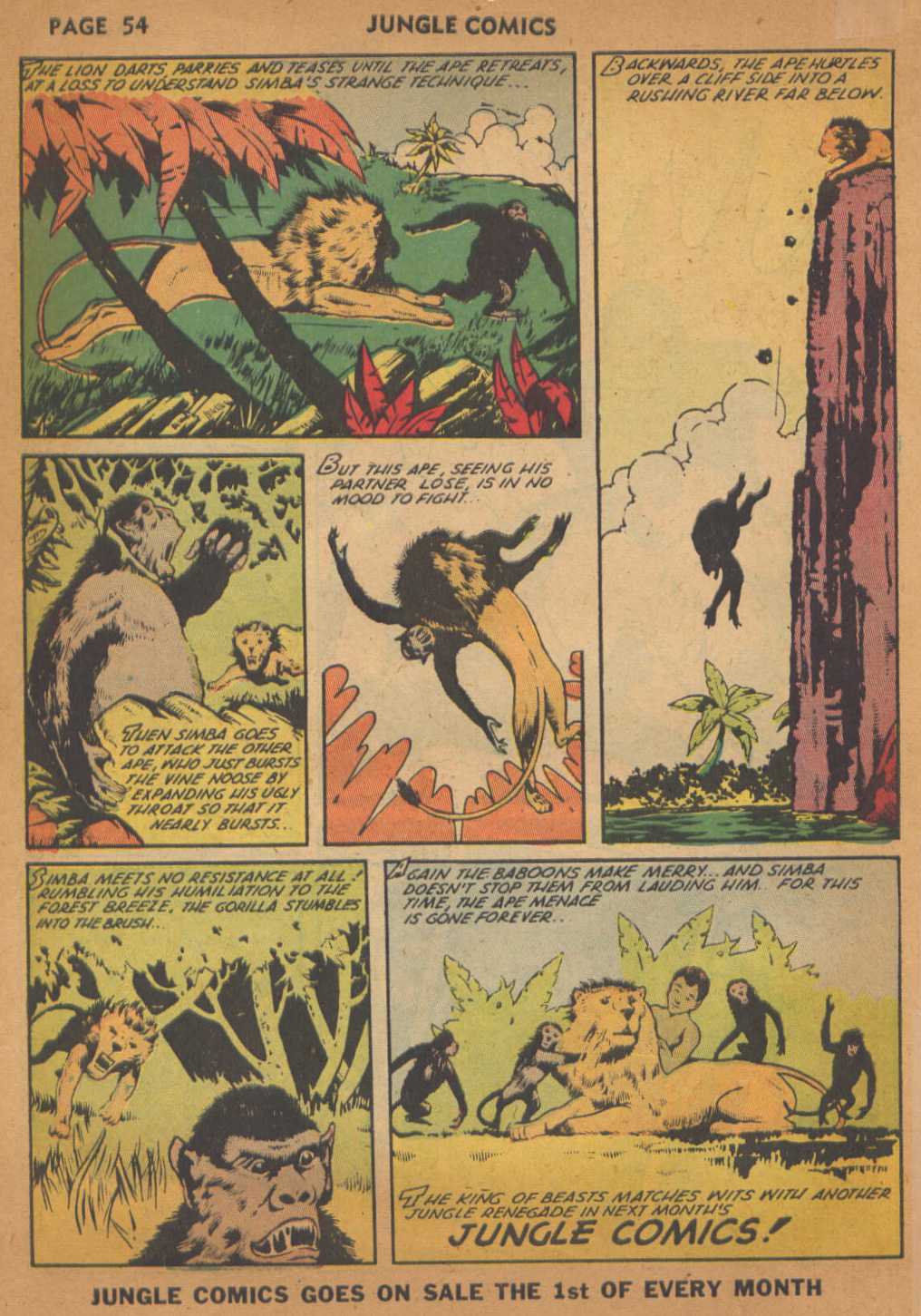 The Comic Book Catacombs: Simba in "Ape Murder Madness" (Fiction House ...