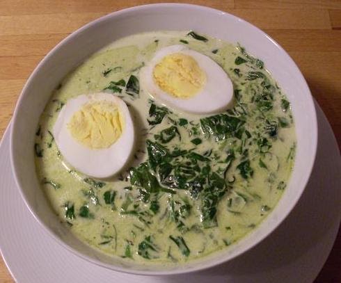 Tiotimmar: Spenatsoppa med ägg