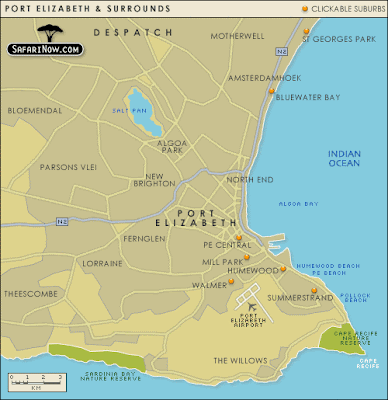 MAPA DE PUERTO ELIZABETH :: Estadio Bahia de Nelson Mandela Bay (Puerto ...