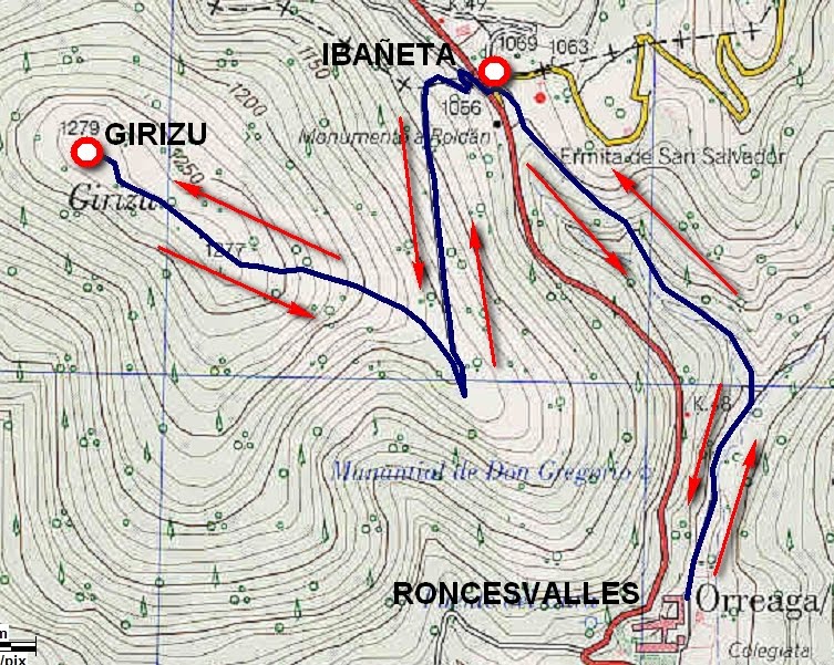 Senderismo y montaña en Roncesvalles: ruta 10: Girizu