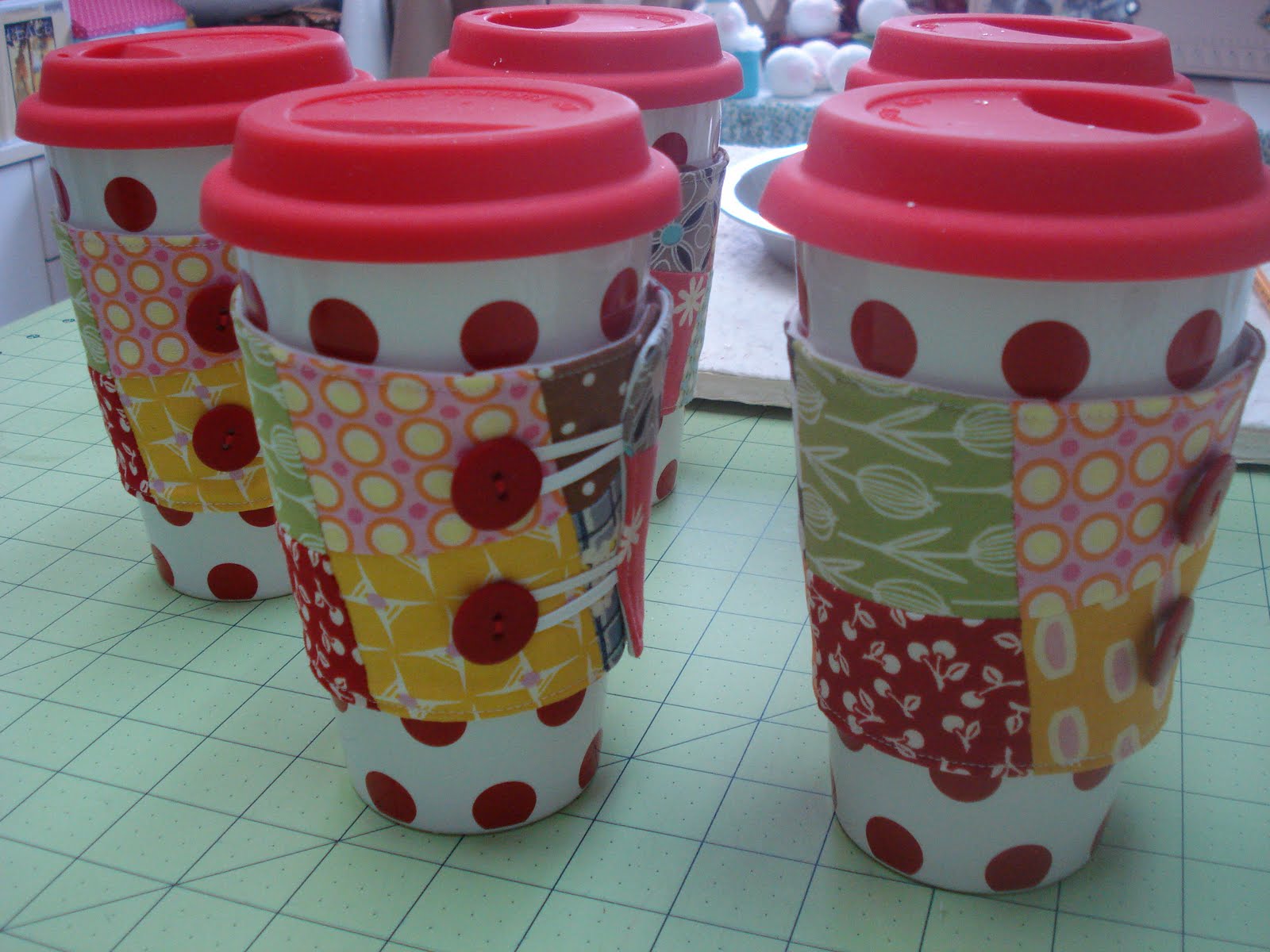 Bee In My Bonnet: How I Made my "Cup Cozies" Tutorial...