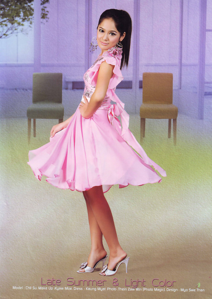 azza: Myanmar Beautiful Model Girls' Fashion Photos From Idea Magazine
