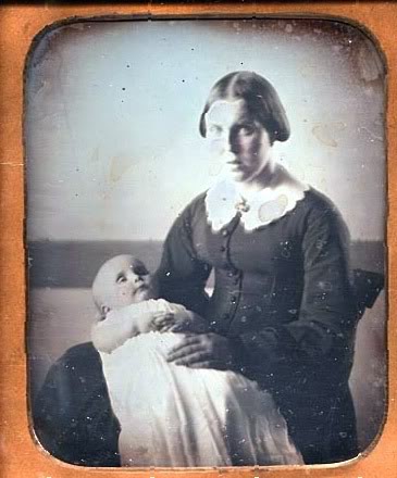 Early Post Mortem Photography: Dead Baby With Mother