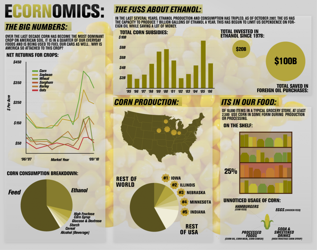 Beautiful lies - infographics inspirations: corn infographics