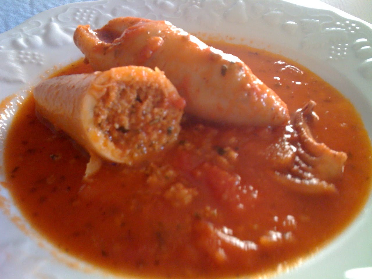 Une faim de loup: calamars farcis