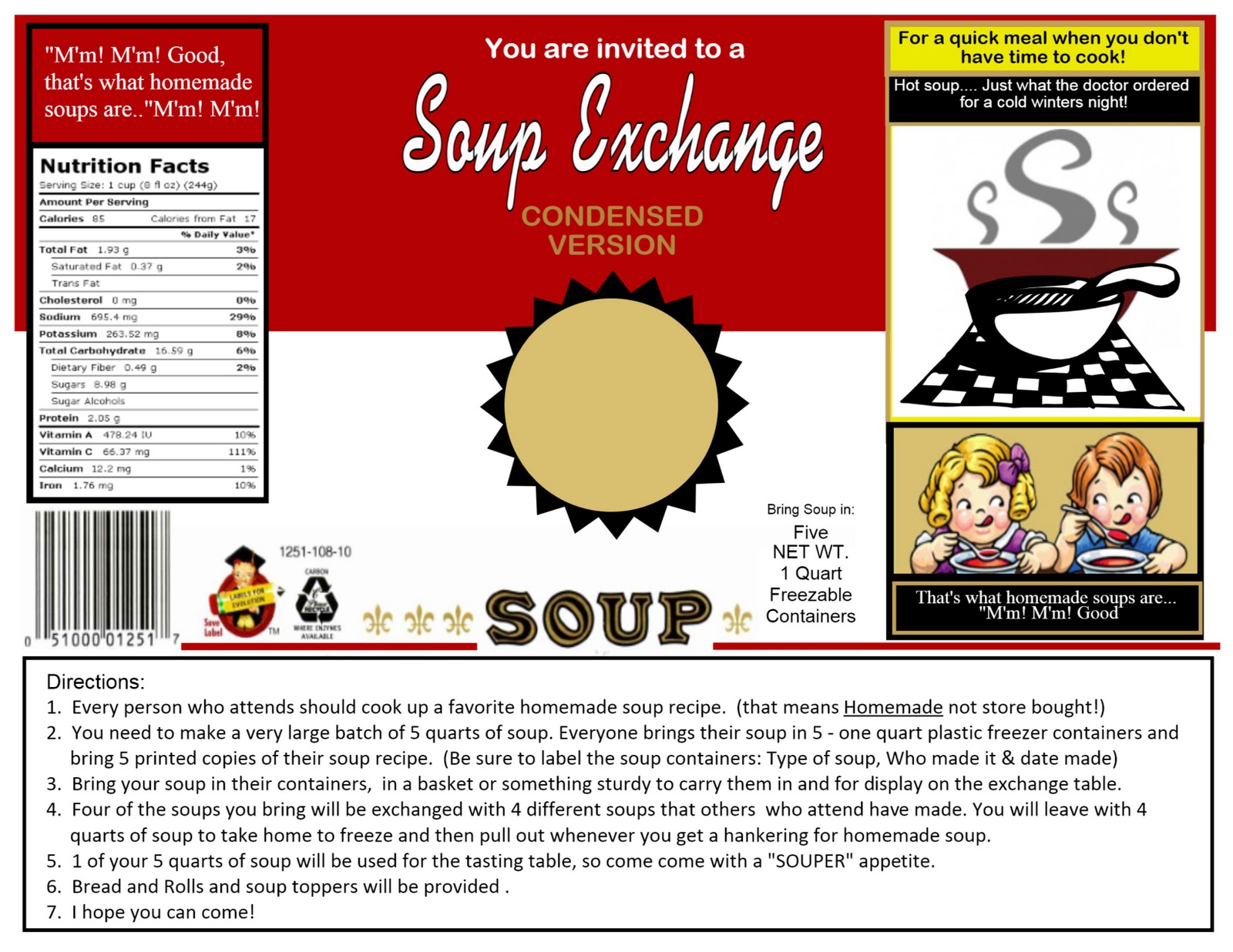 Visiting Teaching surprise!: Soup exchange