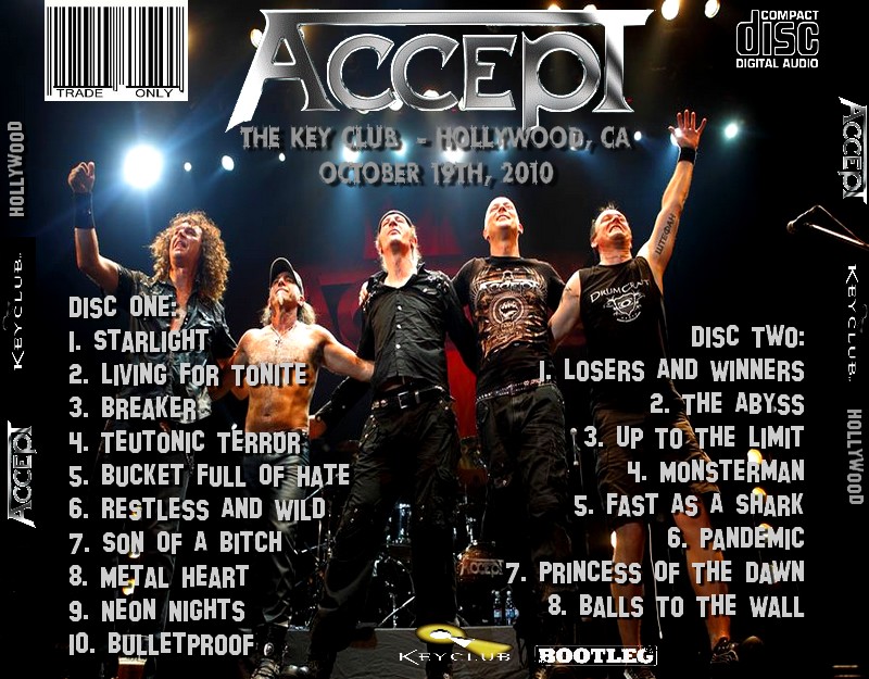 Los Mejores Bootlegs: Accept-Live in the Key Club, Hollywood 19.10.2010