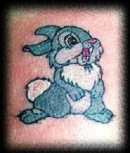 New Animated Cartoon Tattoos 2011: Cartoon Bunny Rabit Tattoo