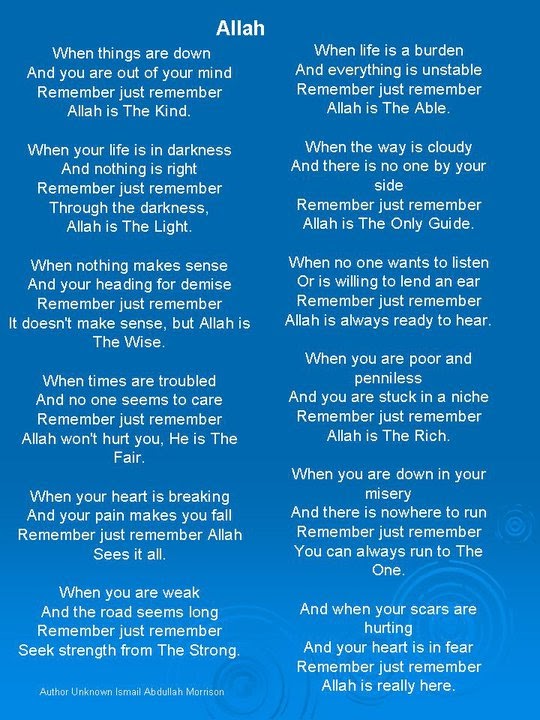 Bismillah Blog: Islamic Poetry