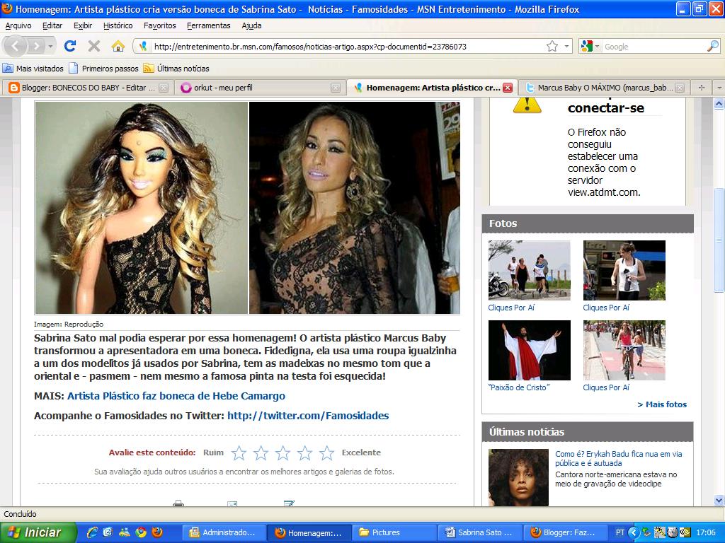 BONECOS DO BABY: O sucesso da boneca Sabrina Sato: Ego, O Fuxico, Quem ...