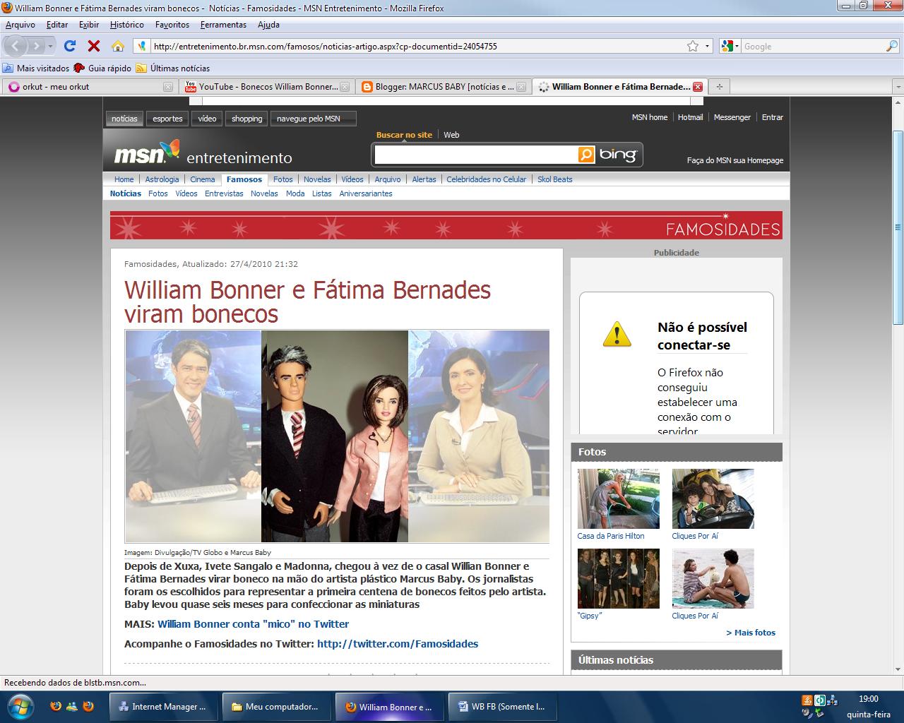 BONECOS DO BABY: Sucesso: meus bonecos Bonner & Fátima na Contigo ...