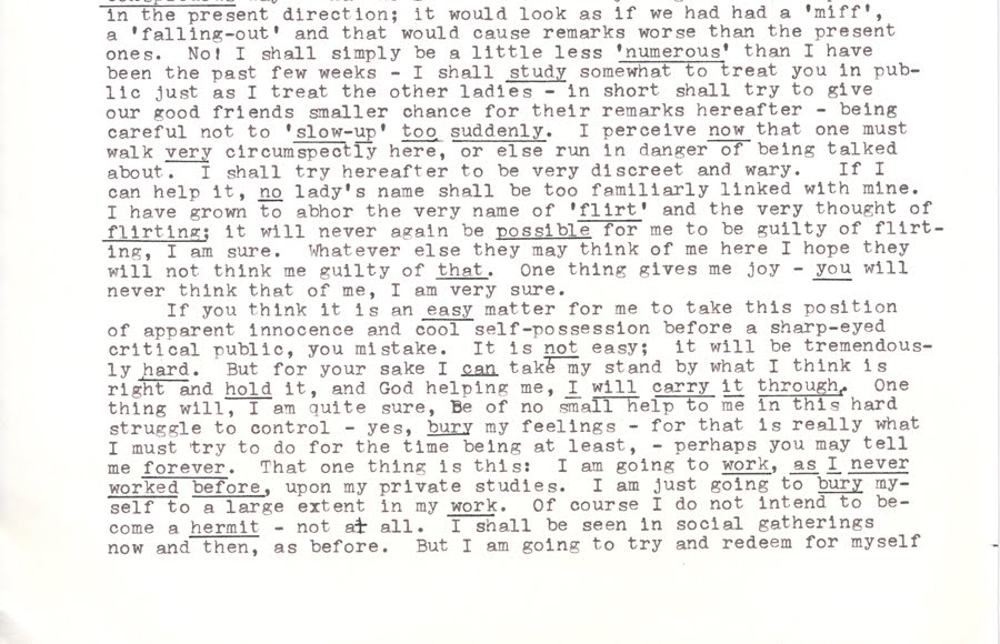 *Numinosity*: The Courtship Letters~ A Perceived Impropriety