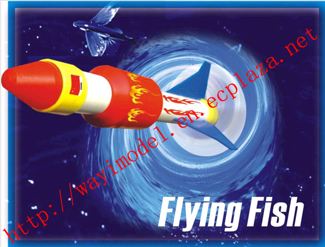 Wayi Model: "Flying Fish" Rubber Powered Torpedo