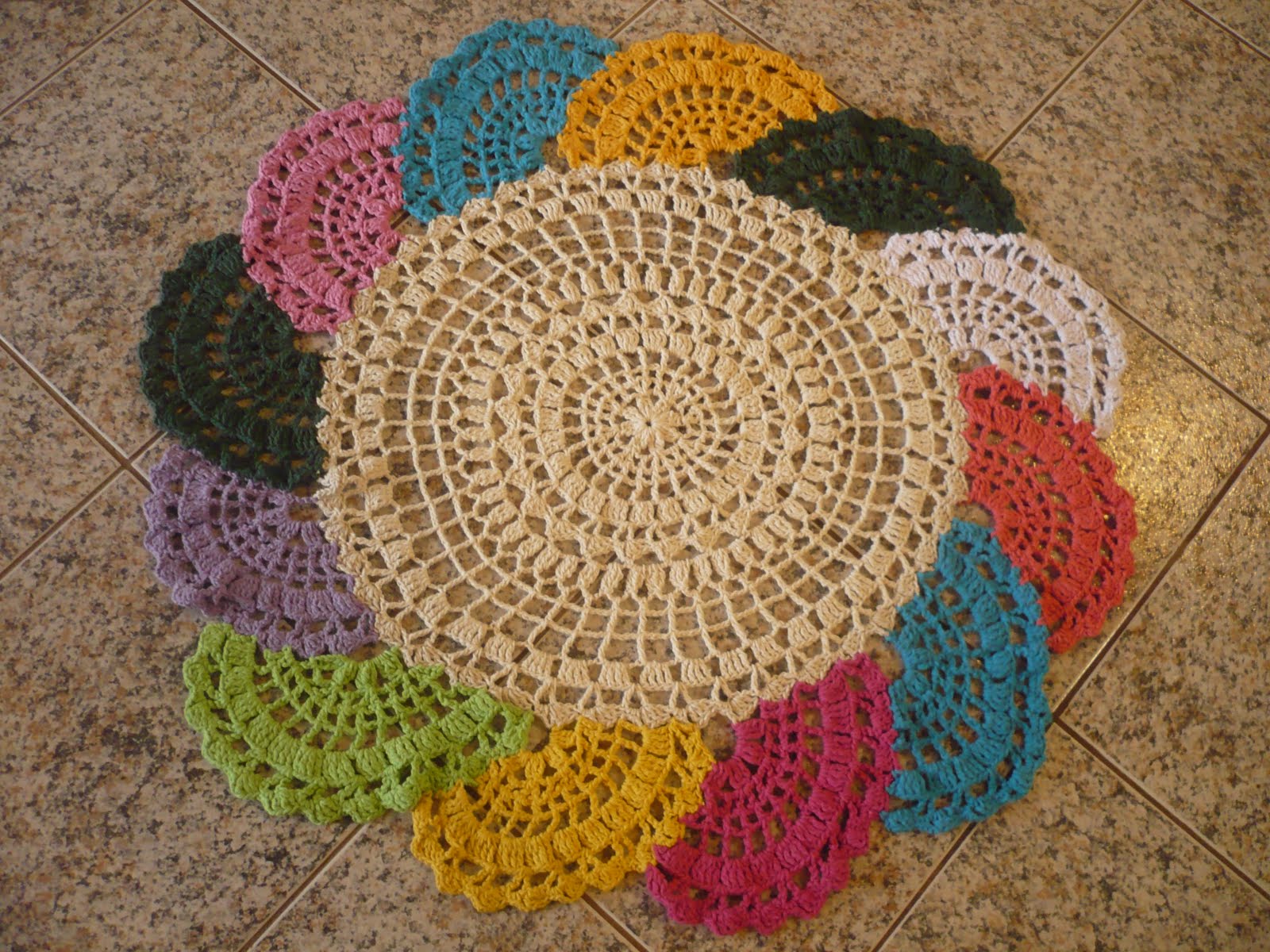 Meus Crochets: Tapete Colorido