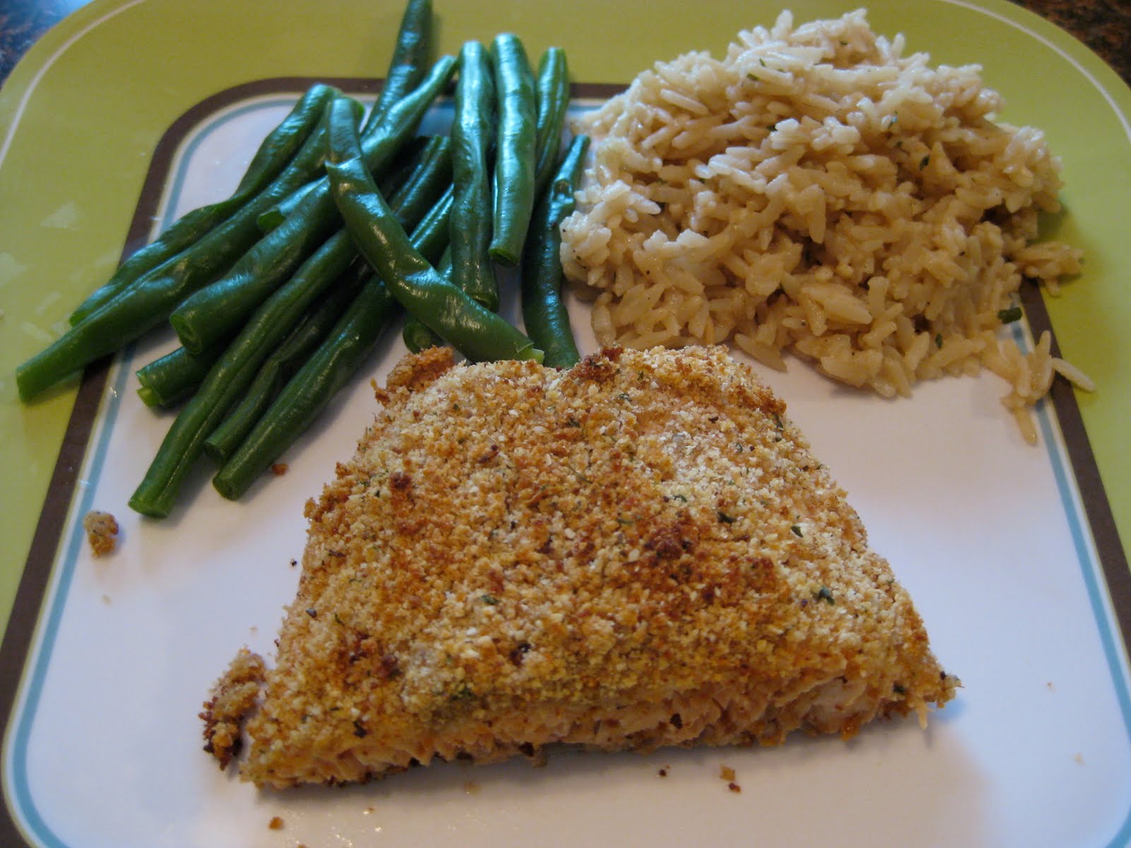 Debbie's Adventures in Cooking: Parmesan Crusted Salmon and Cheesy Herb ...
