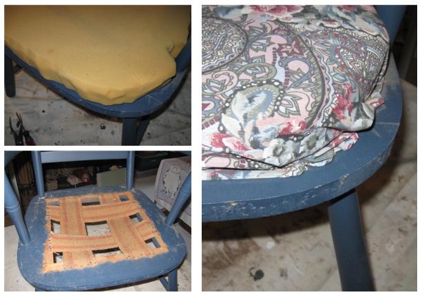 First A Dream: Tacky Blue Chair Gets a Makeover