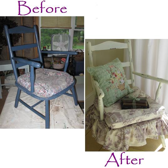 First A Dream: Tacky Blue Chair Gets a Makeover