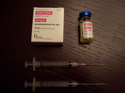 The Adventures of Tall Dude and Short Chick: IVF#1 - Progesterone!