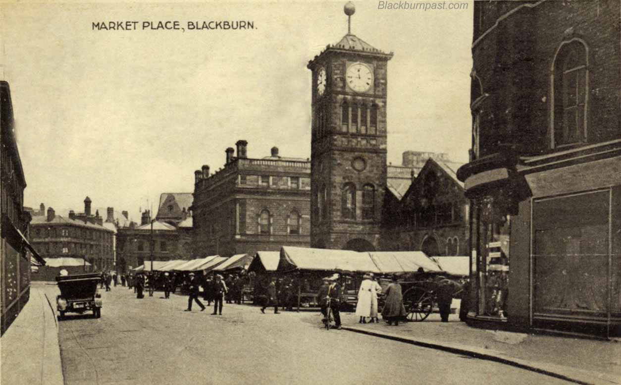 BLACKBURN PAST: King William Street & Market Place - 1927