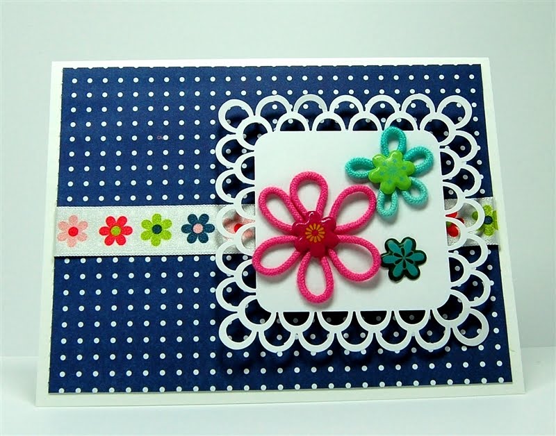 Capadia Designs: Flower Power Card (a little loopy)