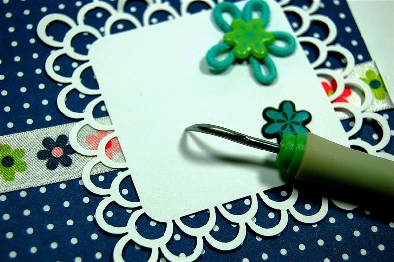 Capadia Designs: Flower Power Card (a little loopy)