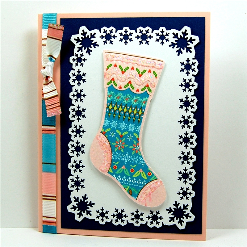 Capadia Designs: Pastel Christmas Stocking Card