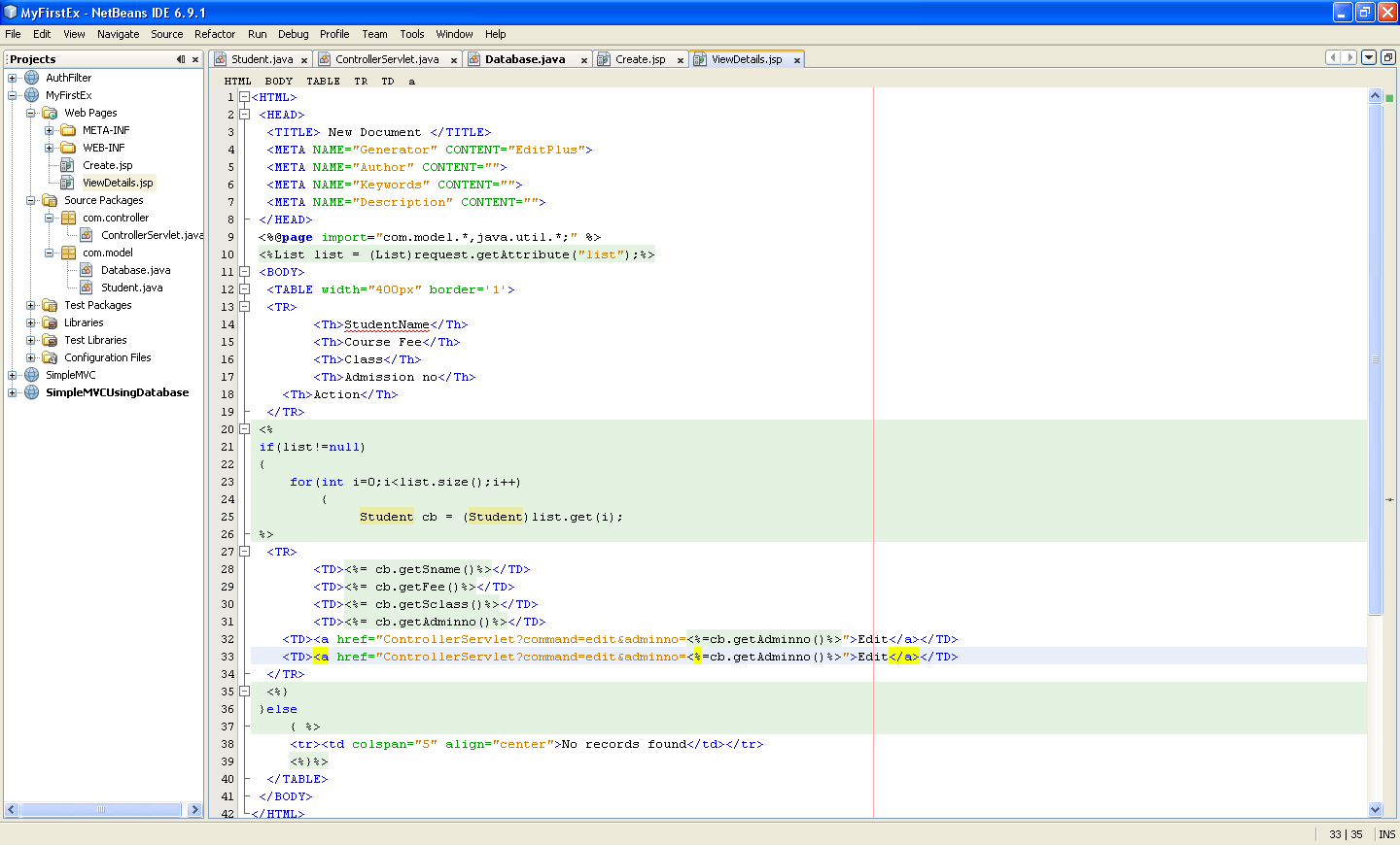 Java Circuit: 23. CRUD Operations Using MVC Java Circuit: 23. CRUD Operations Using MVC