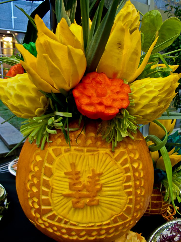 Decorating with Veggies: Carving Designs Onto the Face of A Large Squash
