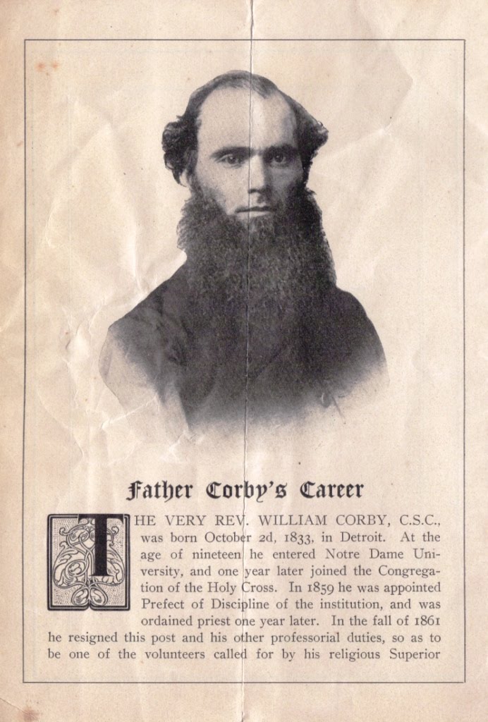 Notre Dame in the Civil War: "Fair Catch Corby" - Part I - Raising the ...