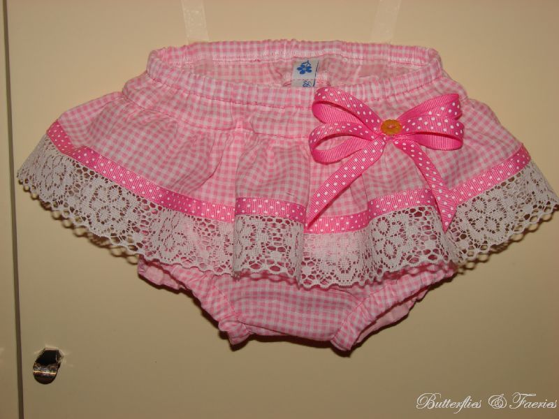 Karen's Butterflies and Faeries: Skirted Diaper Sets for Charm and Chloe