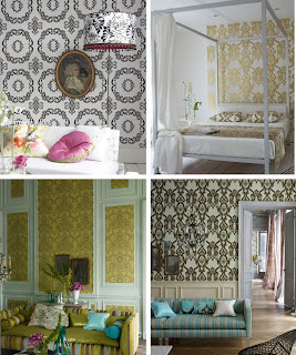 Easy & Practical DIY's: Fabric Wallpaper